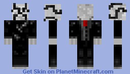 Slender Man [3D Head] Minecraft Skin
