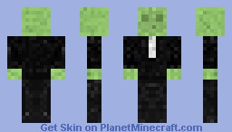 Detailed Slime in a Suit Minecraft Skin