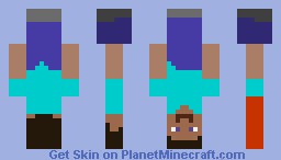 Smooth Upside Down Steve Minecraft Skin