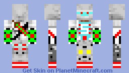 Snow Warrior with blood sword Minecraft Skin