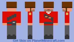 Soldier from Team Fortress 2 (Red Version) Minecraft Skin
