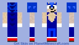 Sonic The Hedgehog- Improved Minecraft Skin