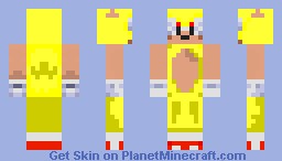Super Sonic The Hedgehog Minecraft Skin
