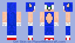Sonic The Hedgehog Minecraft Skin