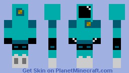 UDA blue space man Minecraft Skin