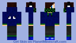 Boy w/ squid Hoodie Minecraft Skin