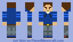 Stan with a blue hoody Minecraft Skin