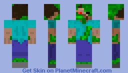 Steve-Zombie Hybrid Minecraft Skin