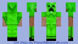 Steve Dressed as a Creeper Minecraft Skin