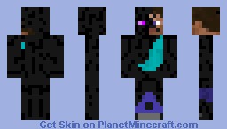 Steve with end-fection Minecraft Skin