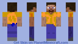 Steve - Orange Minecraft Skin