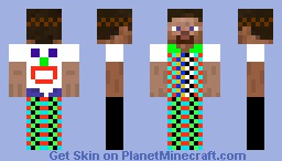 Steve the clown Minecraft Skin