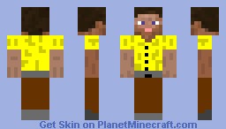 young Steve with Yellow shirt Minecraft Skin