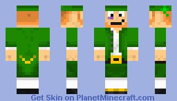 Fighting Irish ( St. Patricks Day Skin) 3-D hat Minecraft Skin