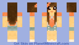 Straight Across Bangs and Vintage Look (see the 3D view) Minecraft Skin