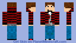 Possessed Skins-Striped Hoodie (Red) Minecraft Skin