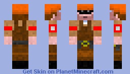 Engineer - Red (Team Fortress 2) Minecraft Skin