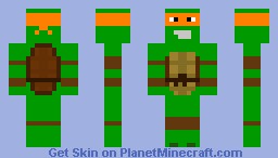TMNT Michelangelo Minecraft Skin
