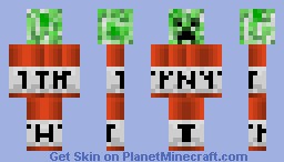 Overpowered TNT Creeper Minecraft Skin