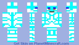 Techno Snow Steve Minecraft Skin