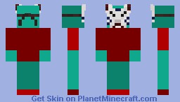 Kitsune Mask Template Minecraft Skin