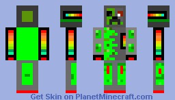 Cyborg creeper Minecraft Skin
