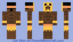 Creeper Mask Tribal Warrior Minecraft Skin