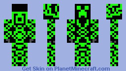 Cool Tron Creeper Suit Minecraft Skin
