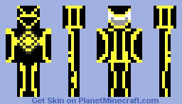 Yellow Tron Guy Minecraft Skin