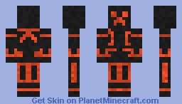 Tron Creeper: Orange Minecraft Skin