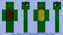 Turtle Girl With Shell Minecraft Skin