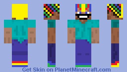Rainbow noob Minecraft Skin