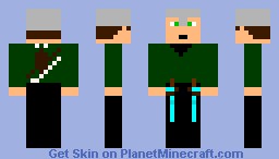Warrior With Quiver, bow and TWO diamond swords!!!! Minecraft Skin