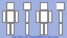 Grey And White BoxMan Minecraft Skin