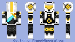 White N Gold Knight Minecraft Skin