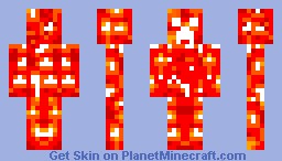 White Hot Lava Creeper Minecraft Skin