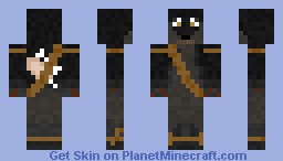 Female Black Wolf Hunter from Custom NPCs Mod Minecraft Skin
