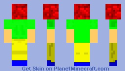 Wool head red Minecraft Skin