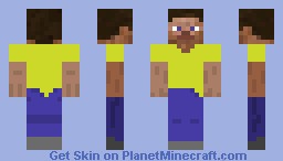 Yellow Minecraft Steve Minecraft Skin