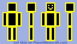 Yellow Outline Minecraft Skin