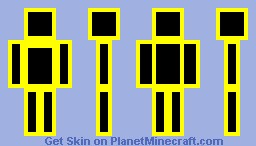 Yellow outline Minecraft Skin