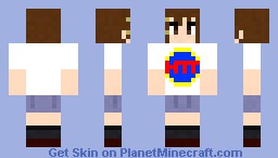 Yui Hirasawa with HTT Shirt Minecraft Skin