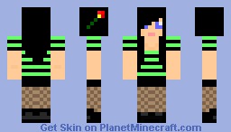 Emo Girl *Black Hair* Minecraft Skin