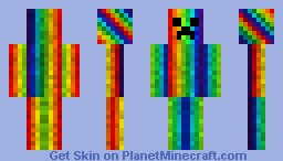 editied version of rainbow creeper Minecraft Skin