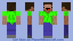 green derpy steve Minecraft Skin