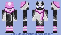 Furry black and white ( Style Pink ) Minecraft Skin