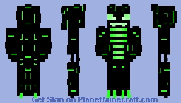 acid ghost with cool glow effect Minecraft Skin