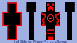 Creeper with red designs Minecraft Skin