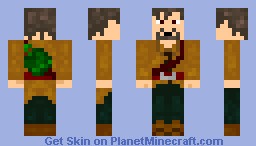 Adventurer with green backpack Minecraft Skin