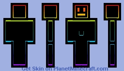 Rainbow lighting Minecraft Skin